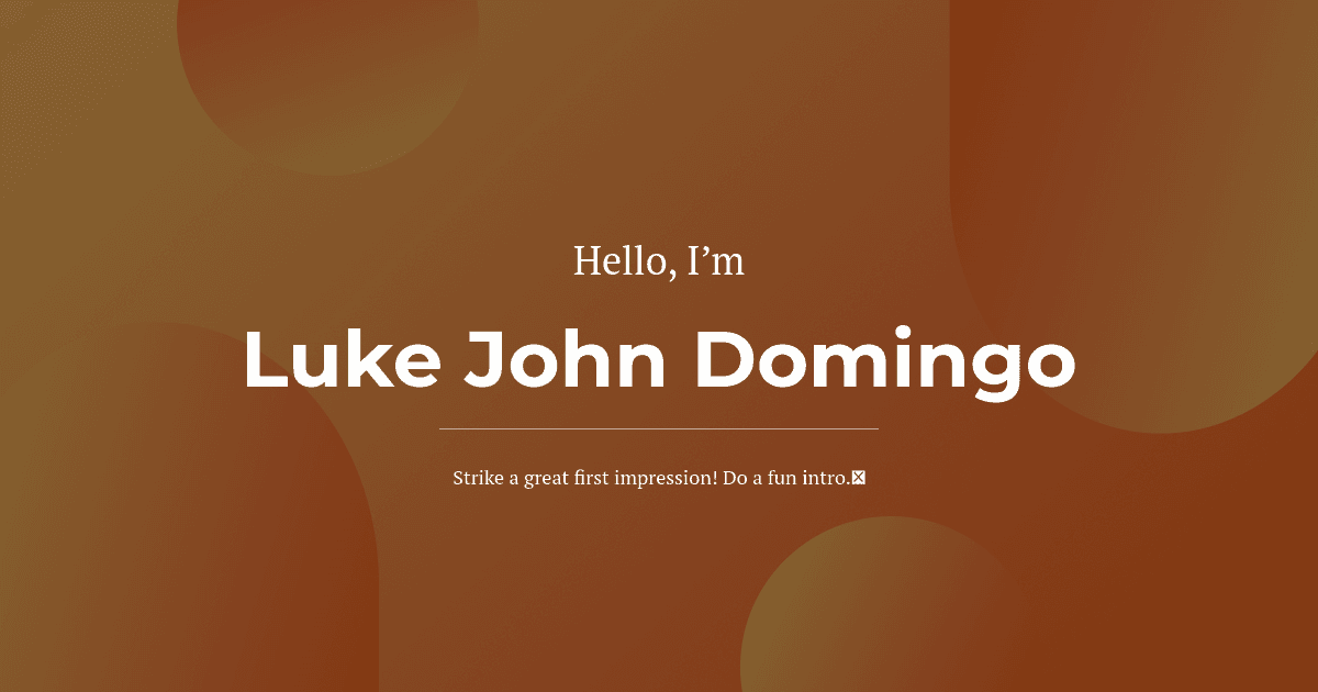 Luke John Domingo