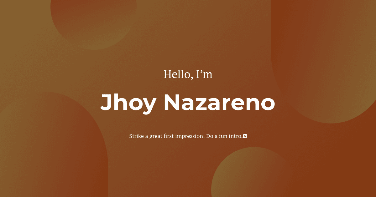 Jhoy Nazareno