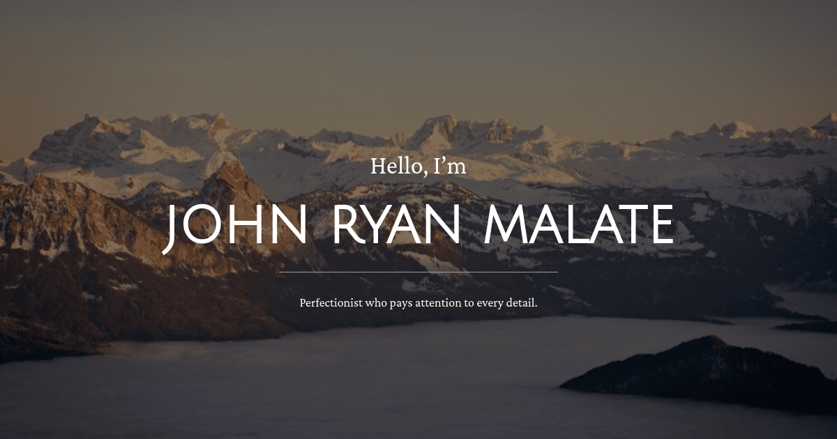 JOHN RYAN MALATE