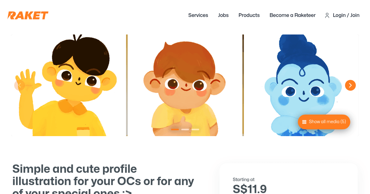 Simple and cute profile illustration for your OCs or for any of your ...