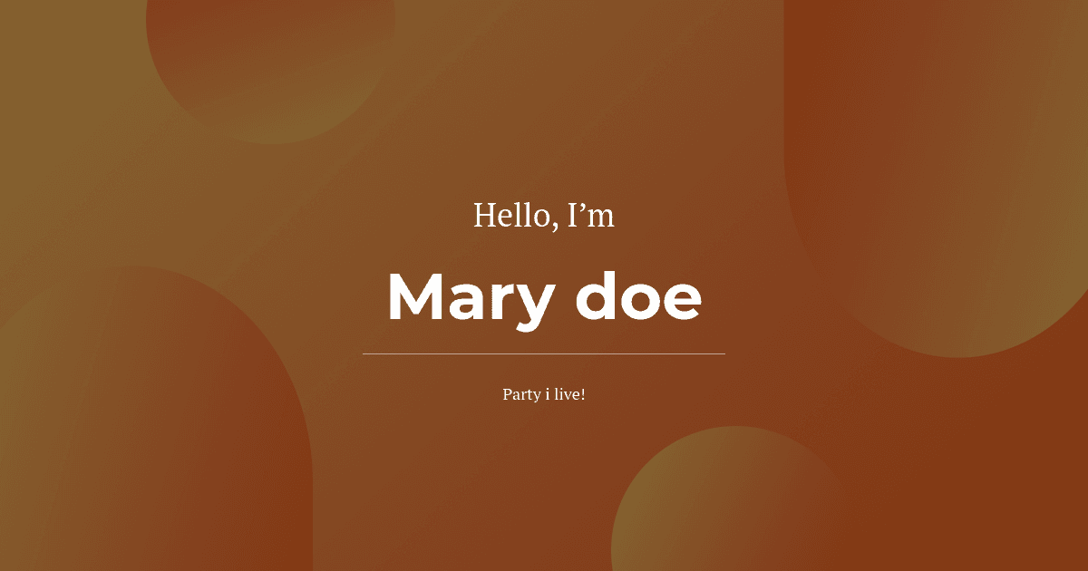 Mary doe