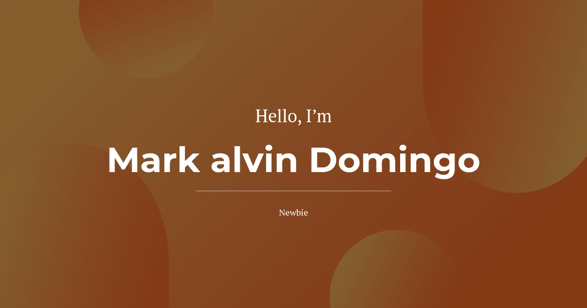 Mark alvin Domingo