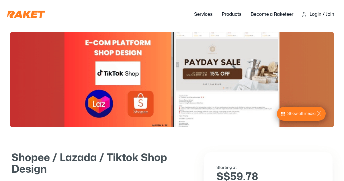 Shopee / Lazada / Tiktok Shop Design by mavenrise_digitals - Raket.PH