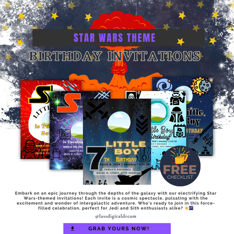 Star Wars Theme Birthday Invite Star Wars Invitation Stormtrooper