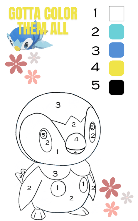 Pokemon Piplup Coloring Pages