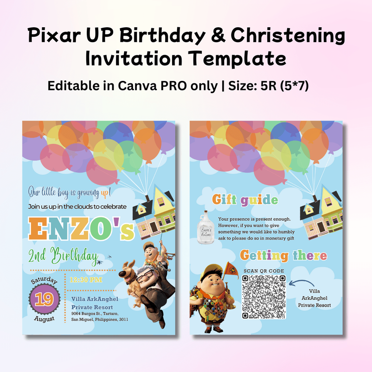 Up Movie Birthday Invitations