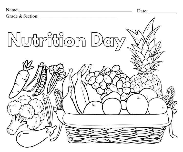 Coloring Art For Nutrition Month Healthy Choices Coloring & Activity