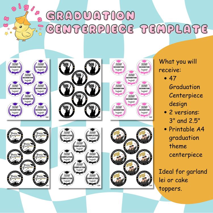 Graduation Centerpiece Printables