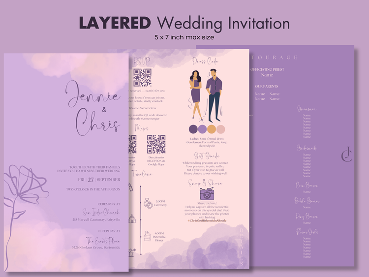 Layered Ceremony Program Template Graduation Program Template