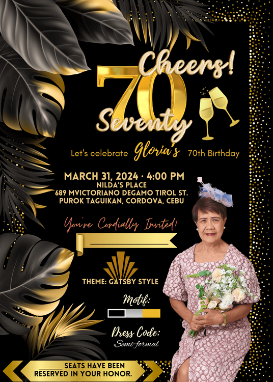 70th Birthday Party Program