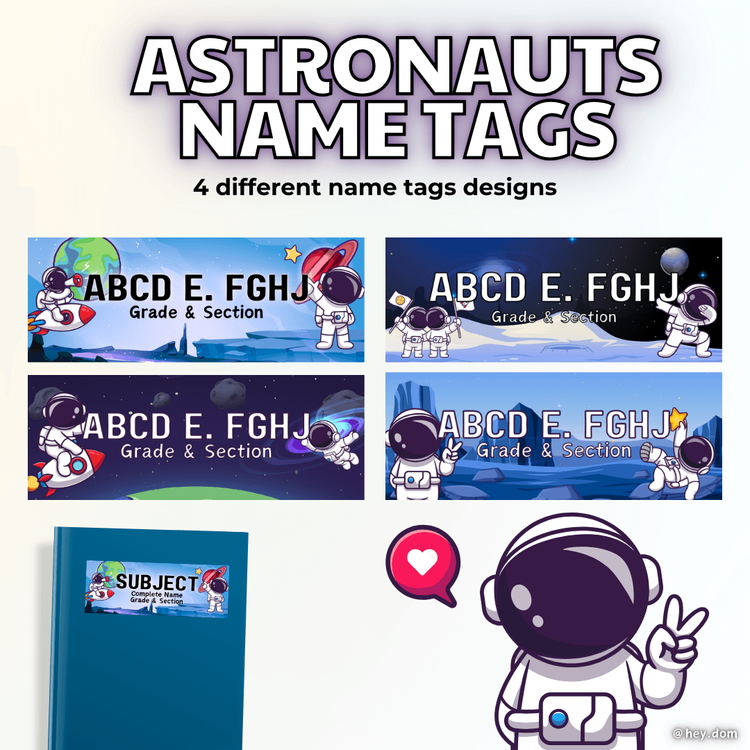 Name Tags Astronaut Color Sheet Pics About Space Free, Printable,