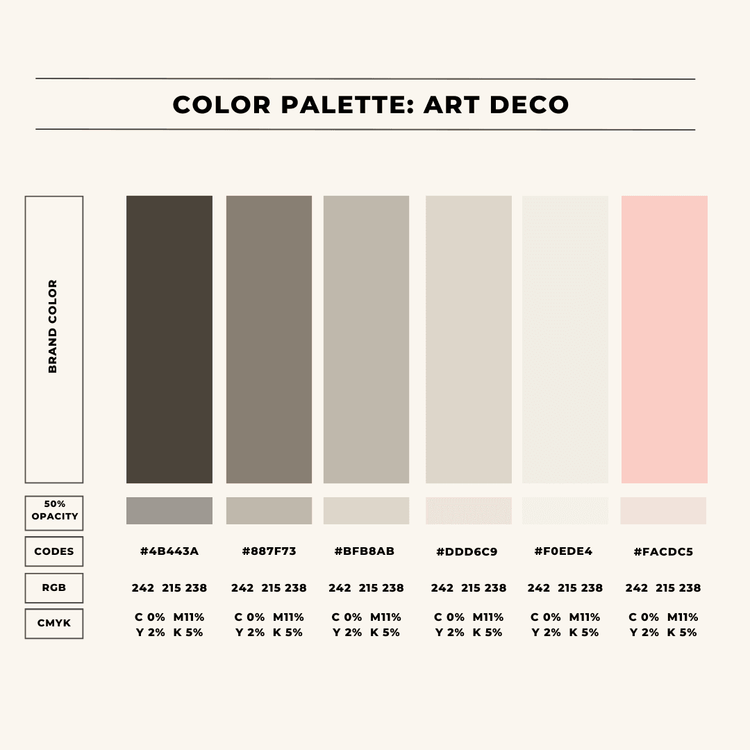 Art Deco Color Swatches