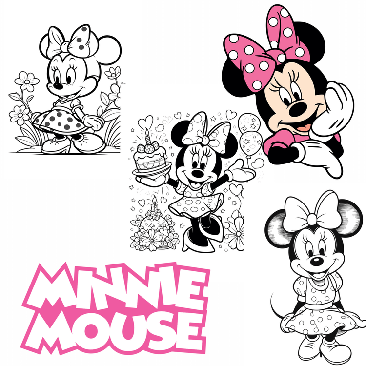 coloring pages baby minnie mouse