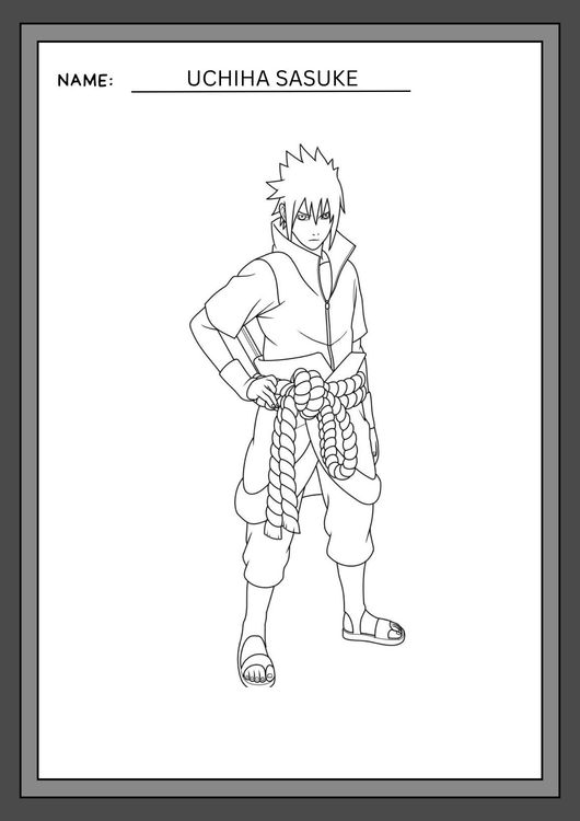 sasuke from naruto coloring pages