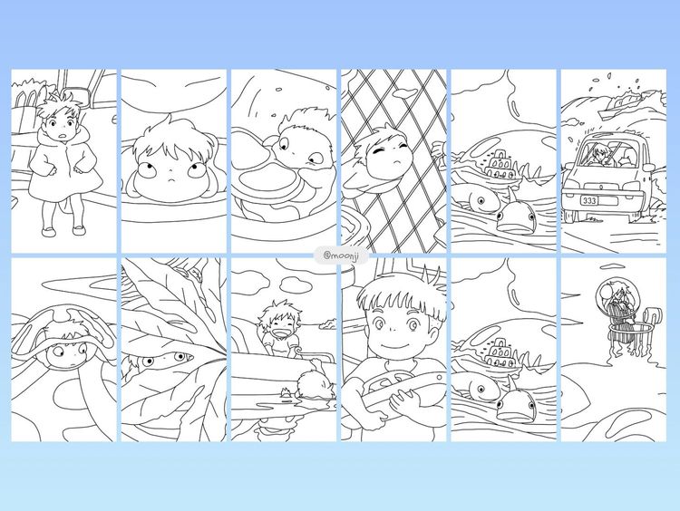 ponyo coloring sheet