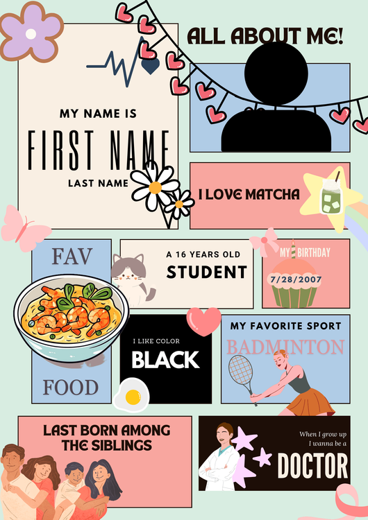 All About Me Infographic About Me Infographics Template