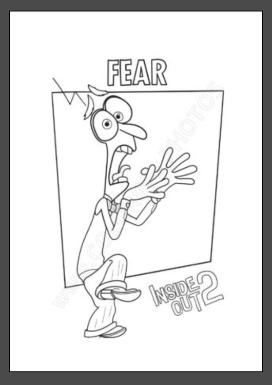 free coloring pages fear inside out