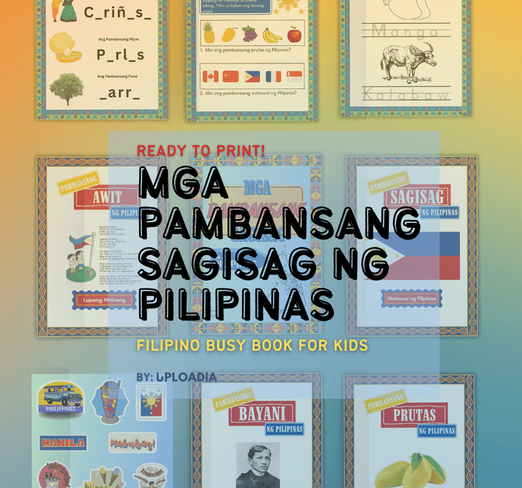 Pambansang Sagisag Ng Pilipinas Flash Card Laminated