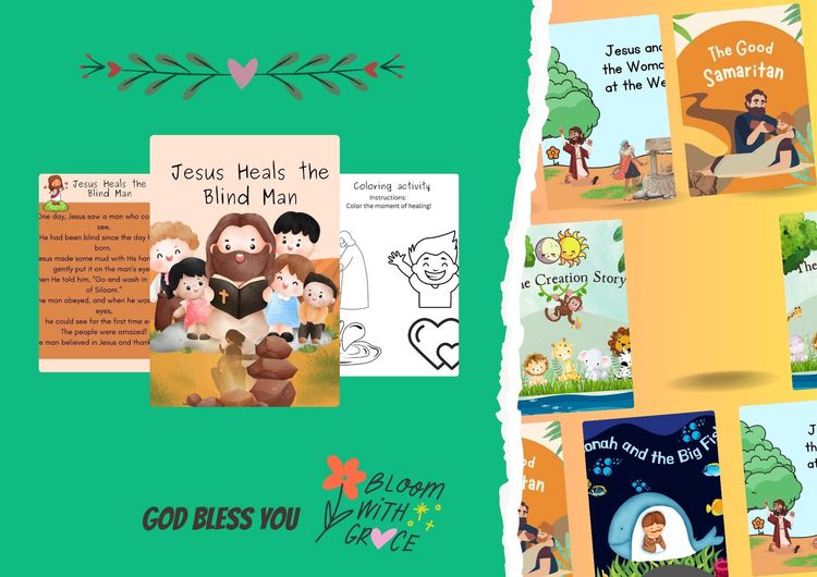 coloring picture of jesus healing the blind man