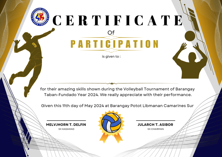 Sports Participation Certificate