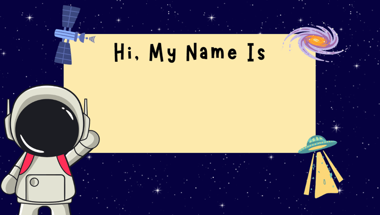 Printable Name Tags For Astronauts Astronaut Mascot Junction