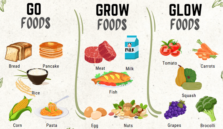 Go Grow Glow Foods Chart With Pictures - Infoupdate.org