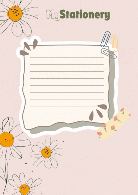 Pretty Stationery Template
