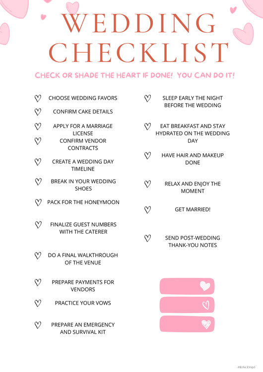 Wedding walk through checklist | Beachweddingtips.com