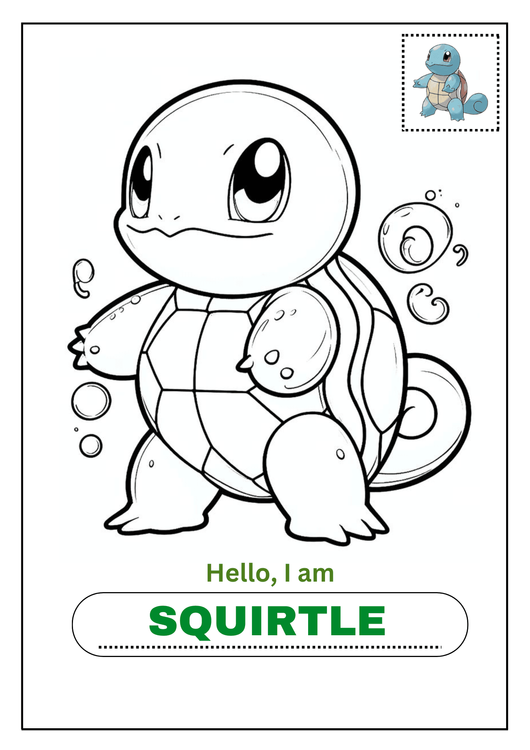 squirrel pokemon coloring pages