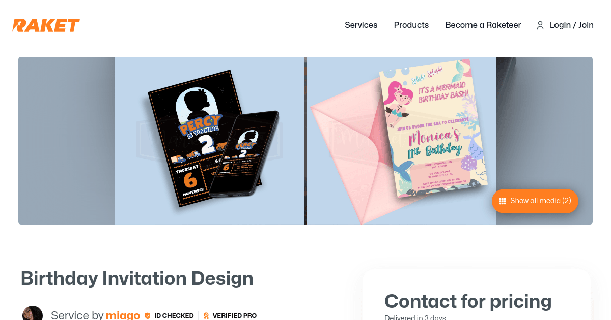 Birthday Invitation Design by marketblitz - Raket.PH