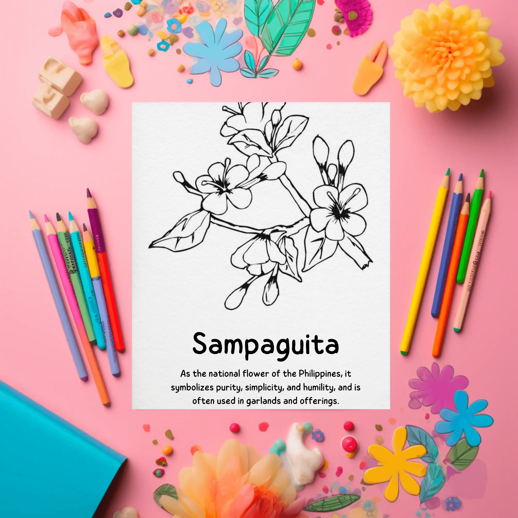 Pambansang Bulaklak Ng Pilipinas Drawing Easy