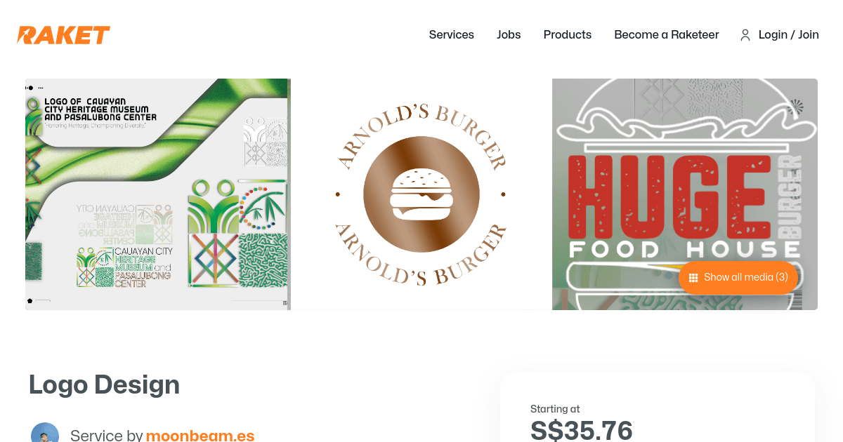 Logo Design by moonbeam.es - Raket.PH