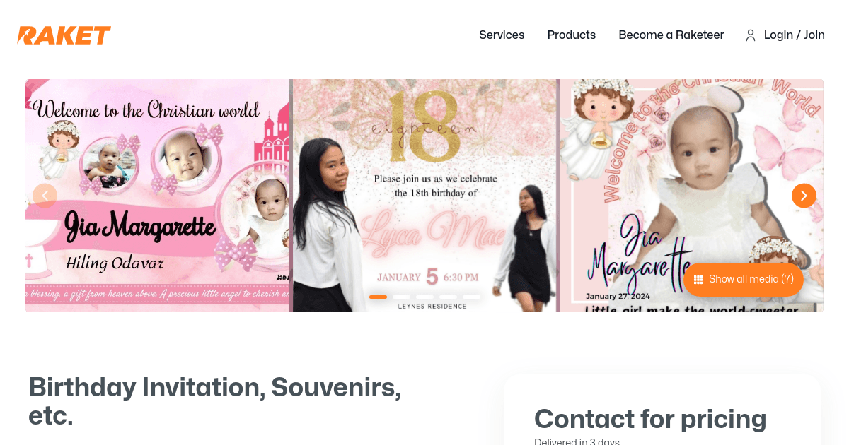 Birthday Invitation, Souvenirs, etc. by dailyworks - Raket.PH