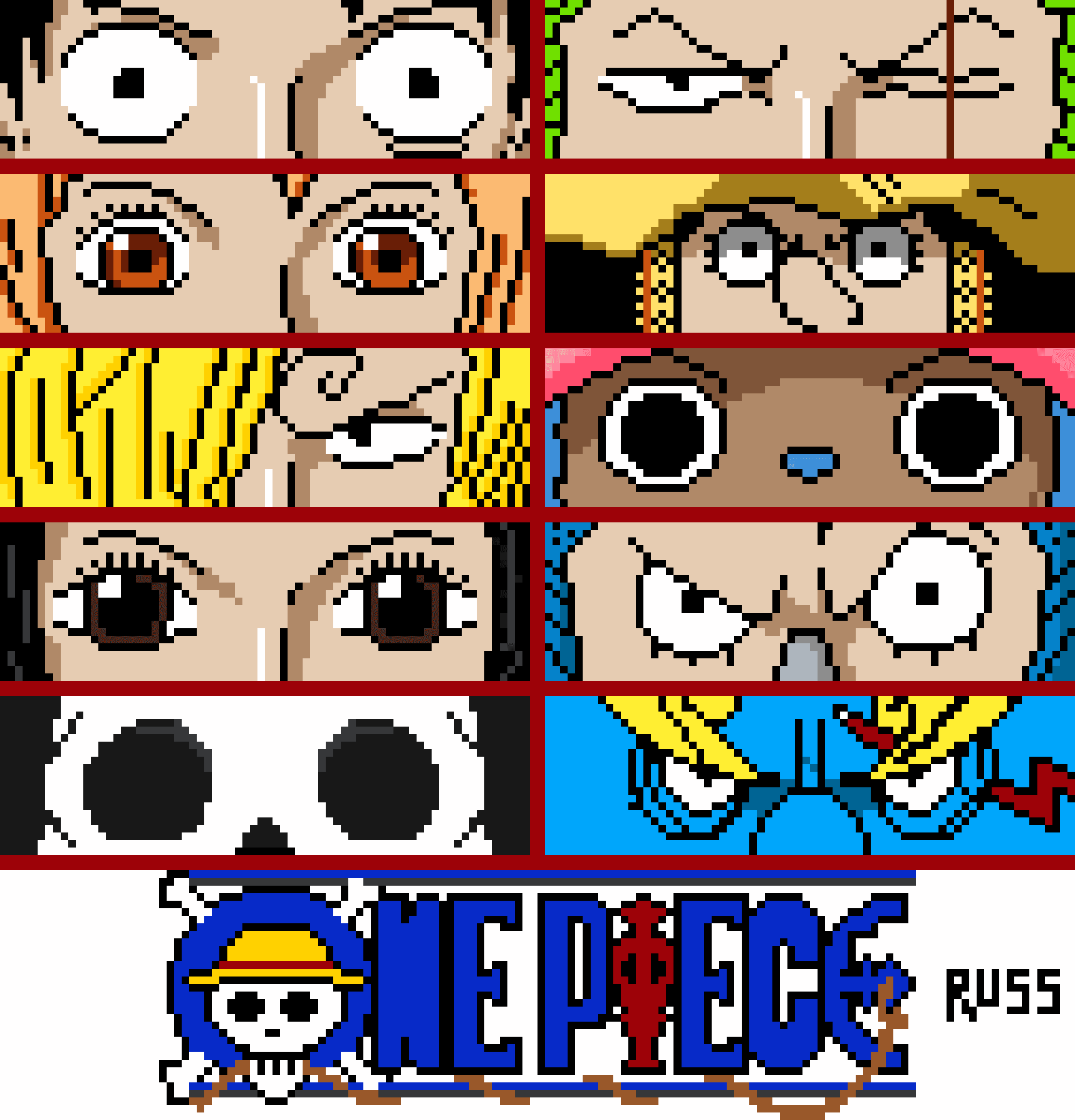 One Piece Pixel Art One Piece Pixel • Facer: The World's Largest