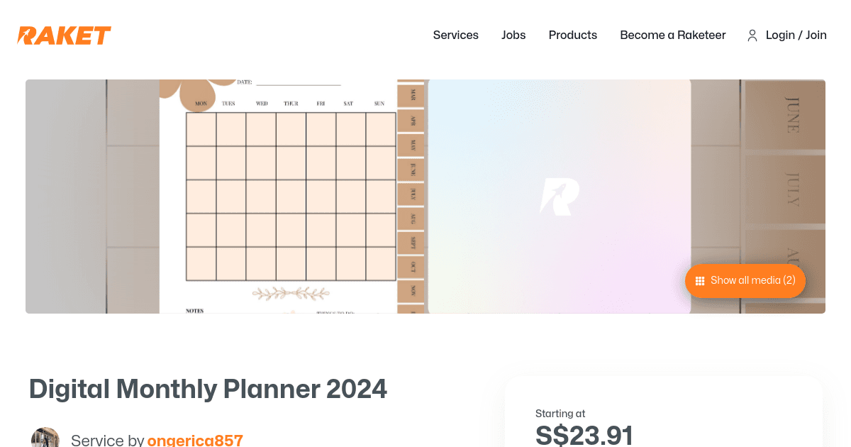 Digital Monthly Planner 2024 by ongerica857 - Raket.PH