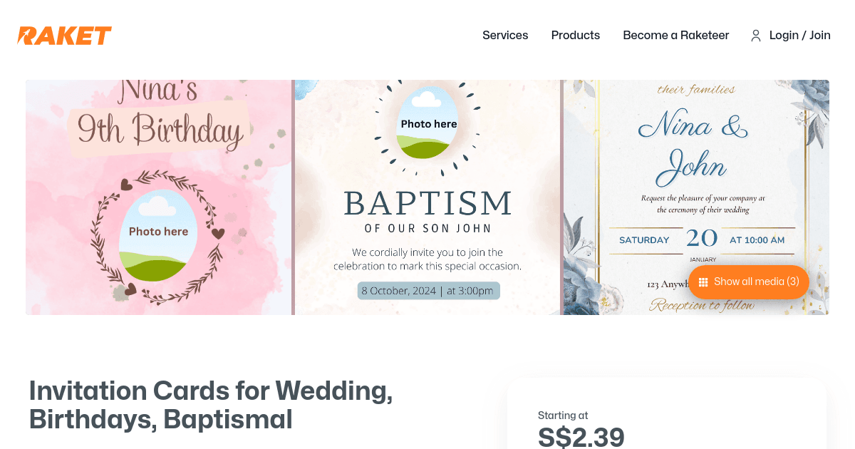 Invitation Cards for Wedding, Birthdays, Baptismal by patinomariane09 ...