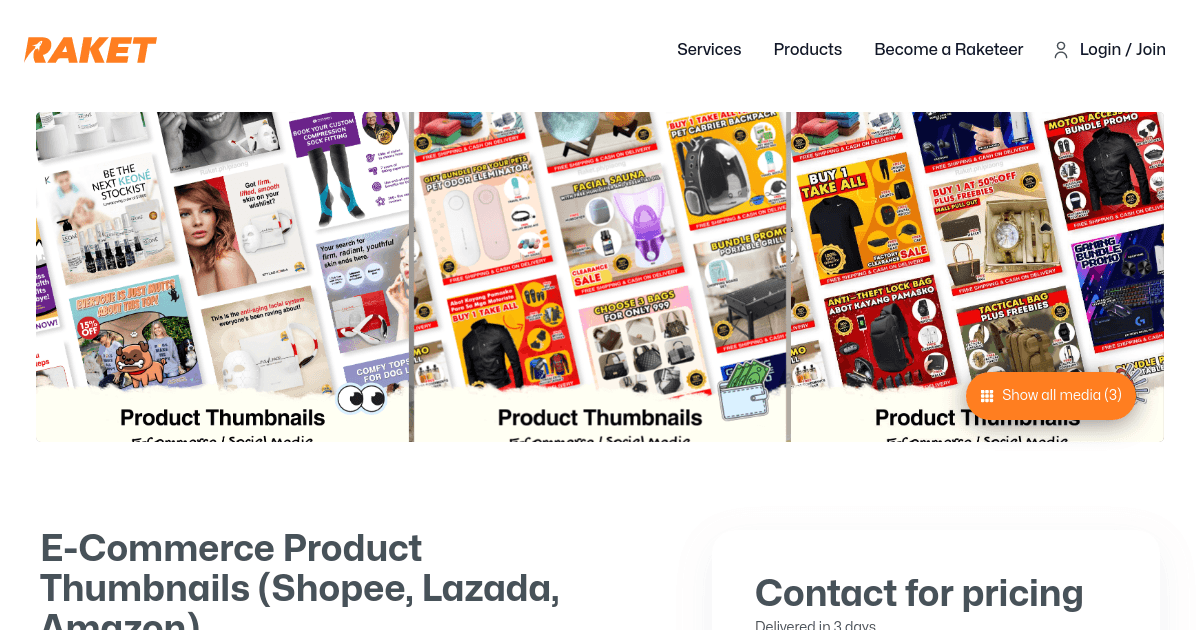 E-Commerce Product Thumbnails (Shopee, Lazada, Amazon) by piaong - Raket.PH