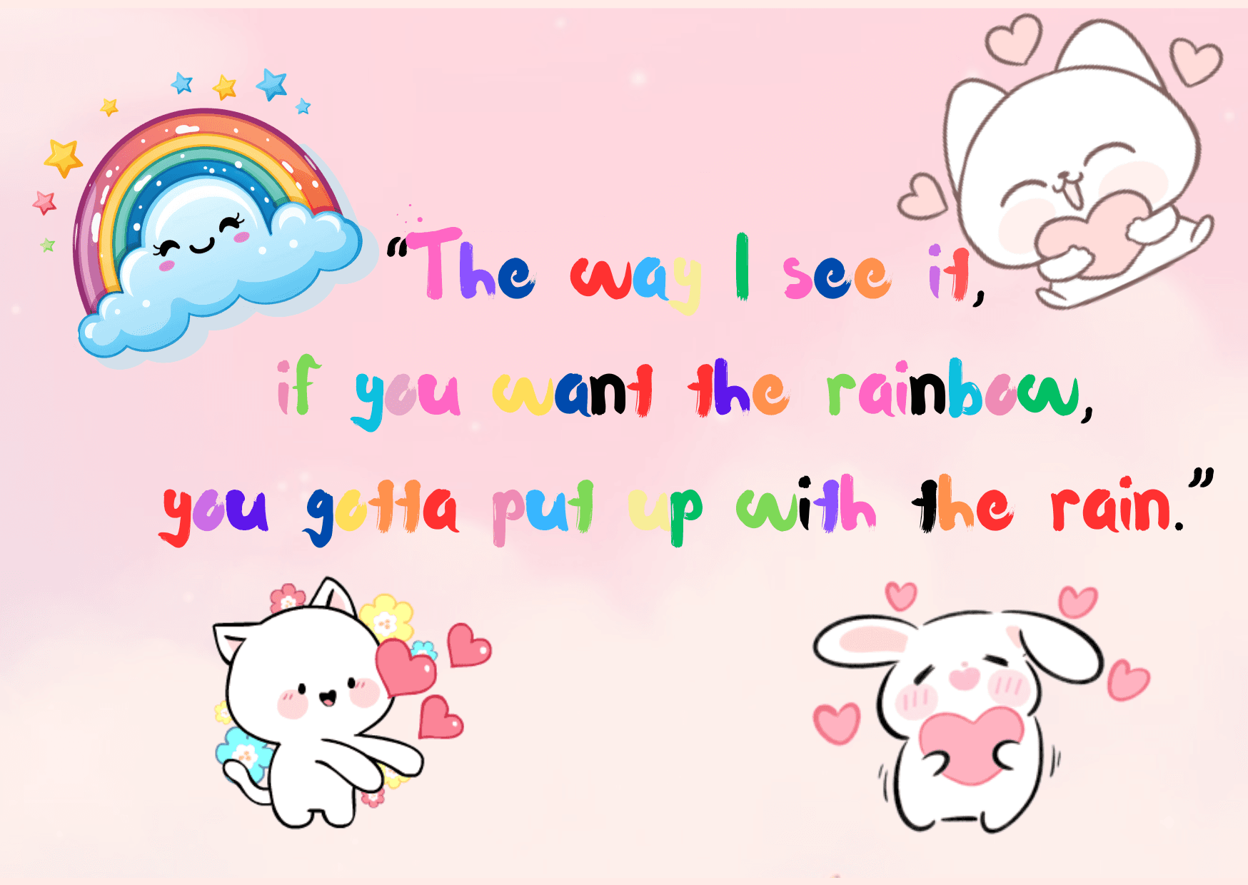 Cute Kawaii Quotes Kawaii Mental Health Stickers | Mental Health