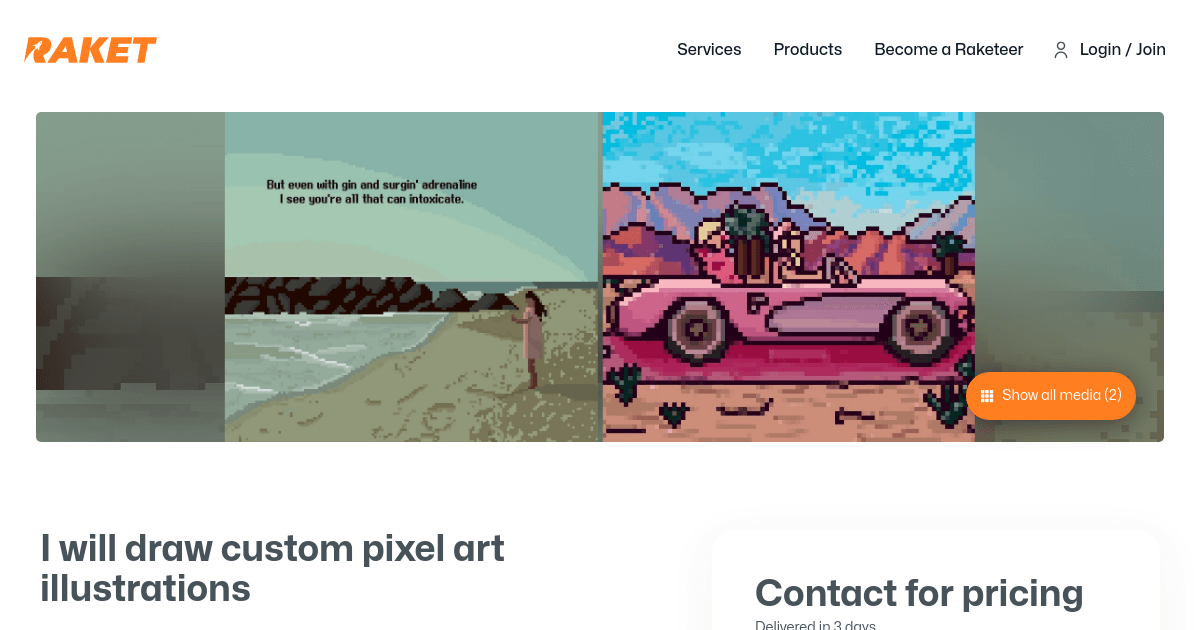 I will draw custom pixel art illustrations by pixecka - Raket.PH