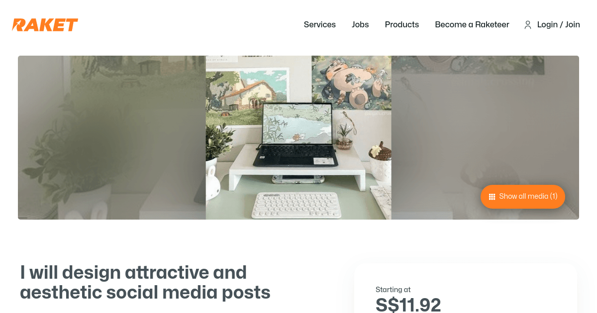 I will design attractive and aesthetic social media posts by pring ...