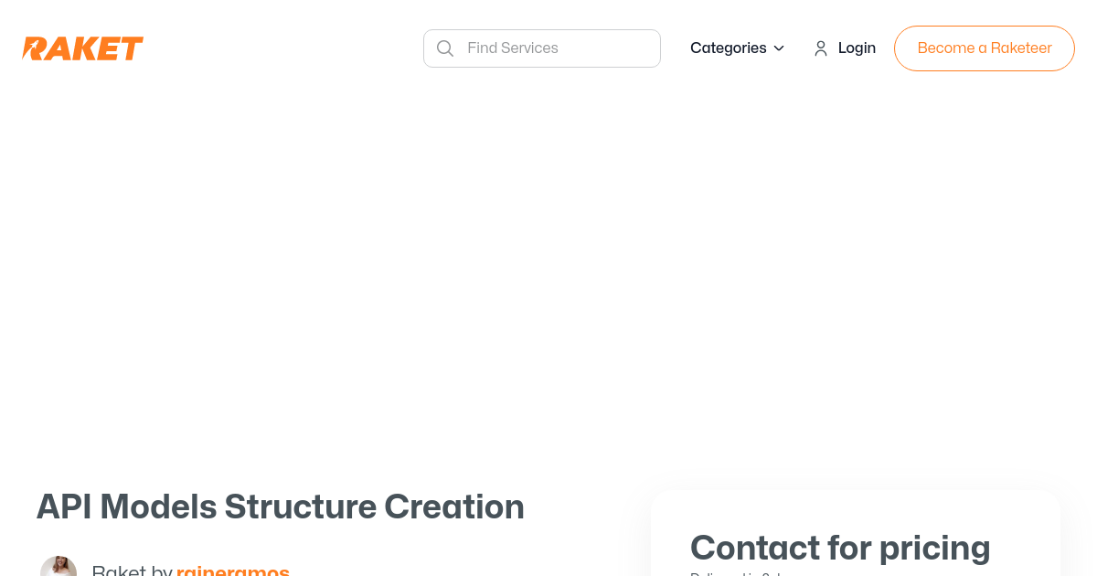API Models Structure Creation by raineramos - Raket.PH