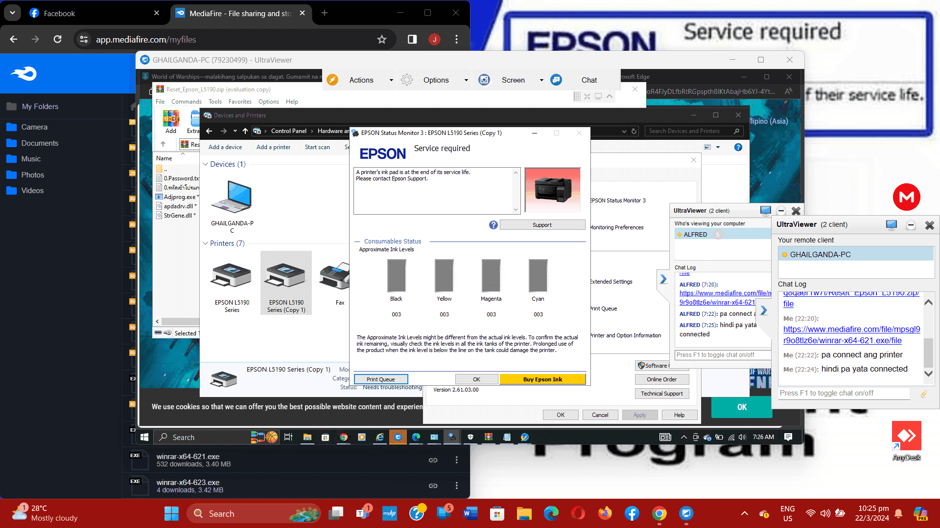 Adjprog New Adjustment Program Resetter / Ink Pad Counter Reset FOR