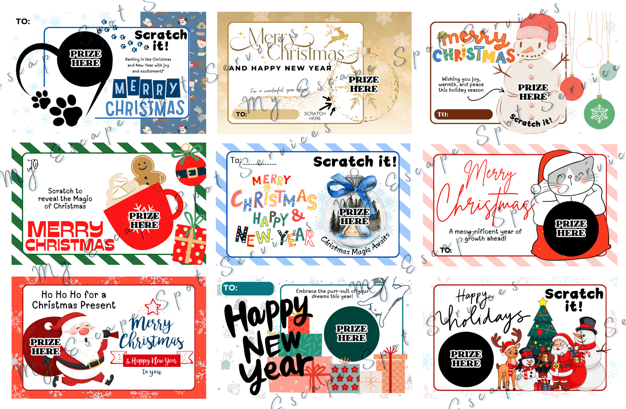 Christmas Card Stencils