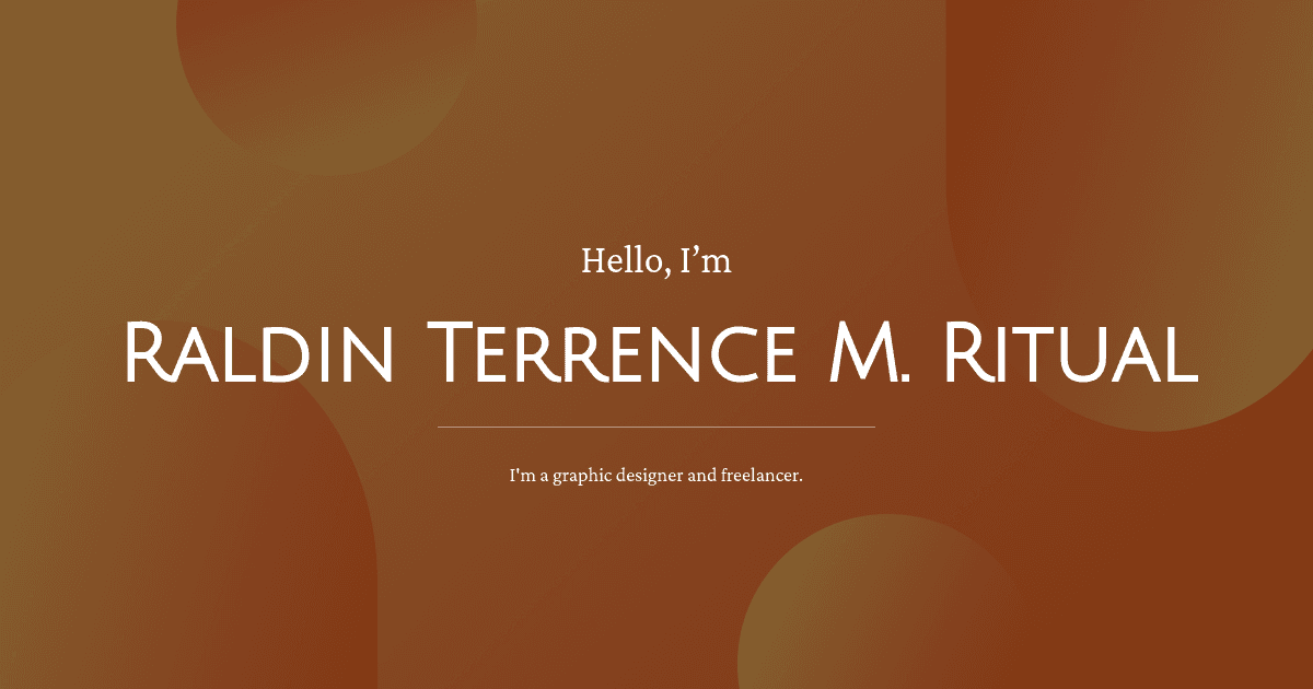 Raldin Terrence M. Ritual