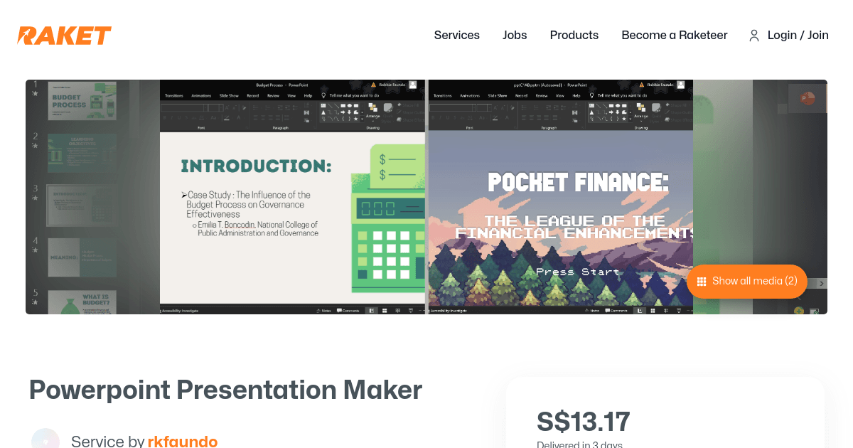 Powerpoint Presentation Maker by rkfaundo - Raket.PH