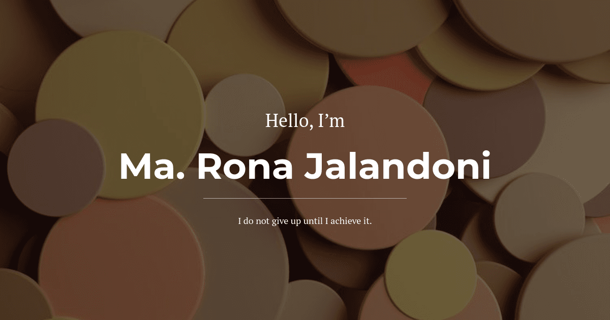 Ma. Rona Jalandoni