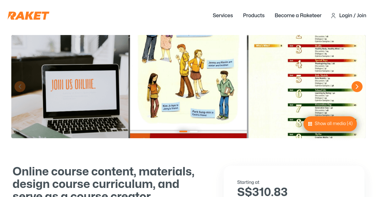 Online course content, materials, design course curriculum, and serve ...