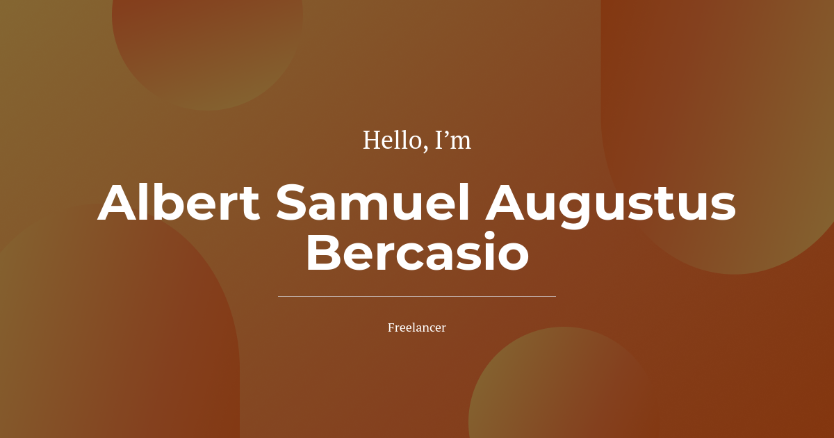 Albert Samuel Augustus Bercasio