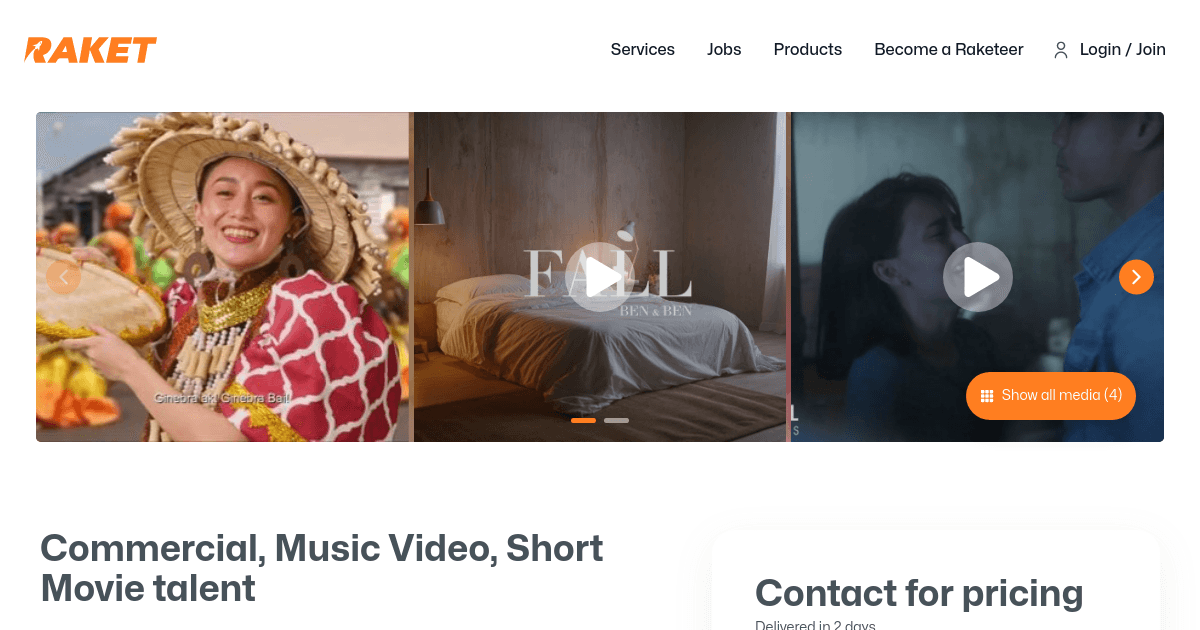 Commercial, Music Video, Short Movie talent by sambymagno - Raket.PH