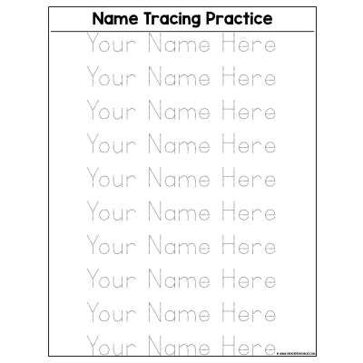 Custom Name Tracing Printable